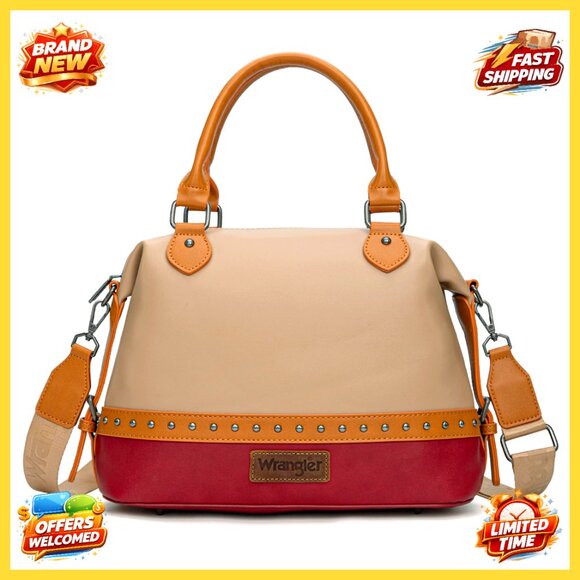 Bags | Twotone Barrel Satchel Purse Top Handle Shoulder Bag 15x8x45 ...